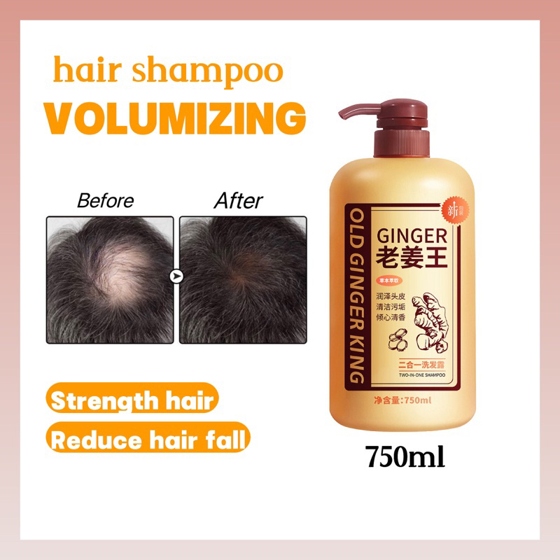 Herbal Gentle Ginger Shampoo 750ml Anti-Hair Loss Growth Shampoo ...