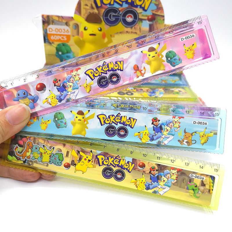 READY STOCK (1PCS) PIKACHU RULER 15CM 比卡丘pokemon卡通波浪 15cm直尺 | Shopee ...