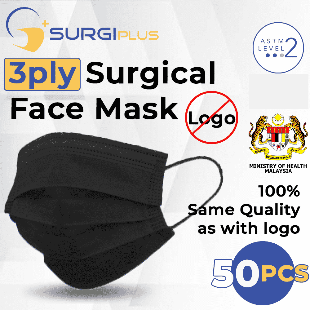 【SurgiPlus】 Premium Surgical Face Mask 3 & 4 Ply ASTM Lvl 2-3/EN Type ...