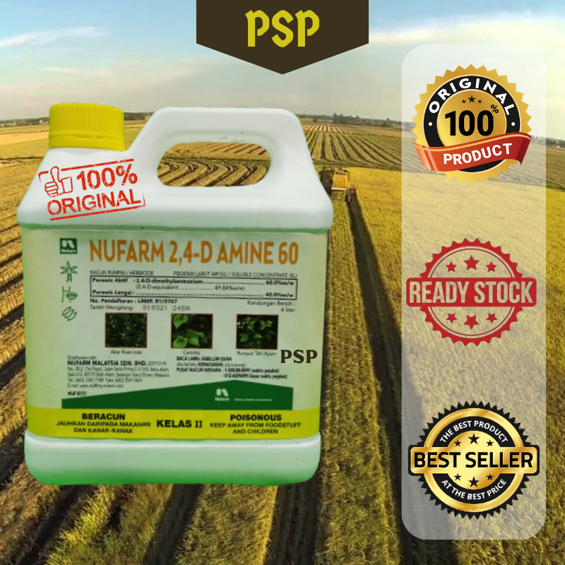 Nufarm Amine 60 4Liter/Racun Rumpai (Sama dgn Kenso Hextar Amine Rarity ...