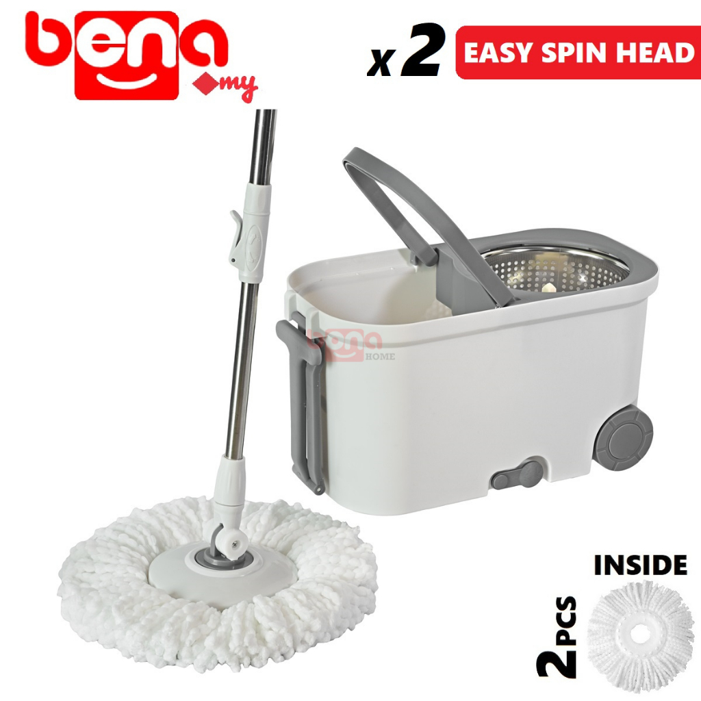 EXTRA EASY Spin Mop Spinner Microfiber Mop Floor Mop Lantai 7.5L Magic ...