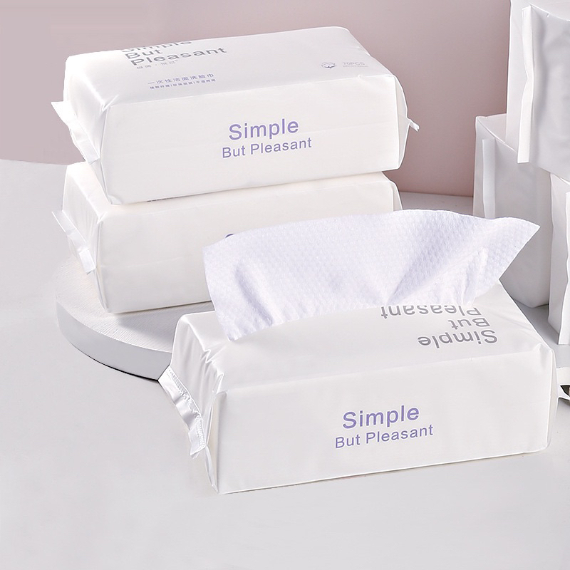 Soft Facial Tissue Cotton Dry Tissue Disposable Facial Cotton Kain Cuci ...