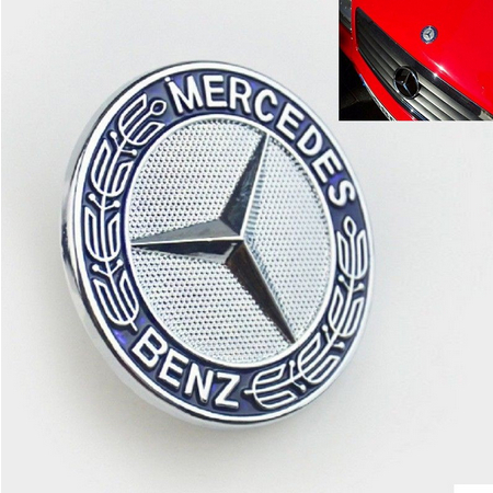 Mercedes Benz Original Series Blue 3d Embossed 57mm Bonnet Hood Emblem ...