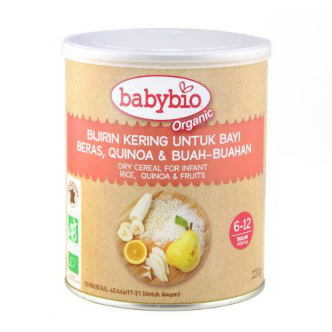 Babybio Rice Quinoa Fruits Cereal (220g) | Shopee Malaysia