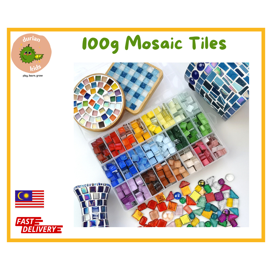 Mosaic Tiles Craft material 200g 220pcs 1cm *1cm / Multi- color glass ...