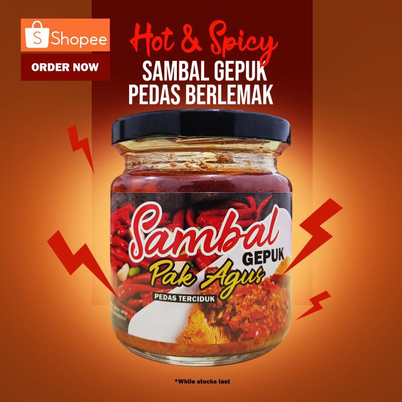 SAMBAL GEPUK PAK AGUS (pilih pedas anda) | Shopee Malaysia