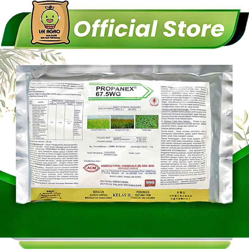 1kg ACM Propanex 67.5WG Rumput Ekor Tebu /Keladi Agas/ Sambau / Rumput ...