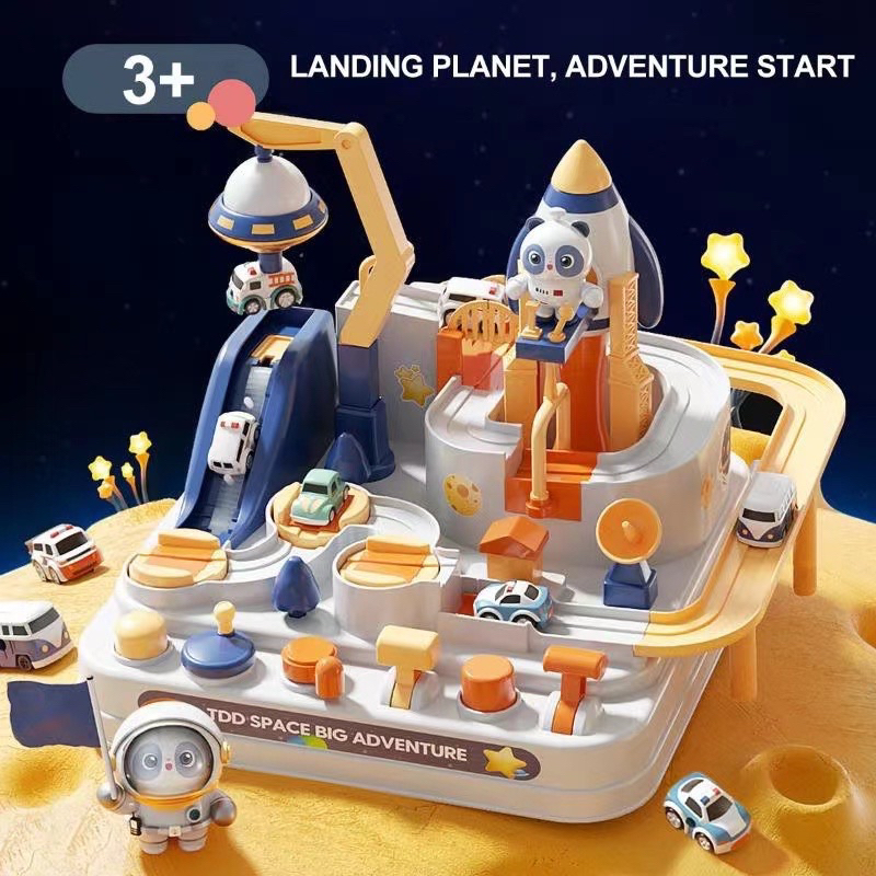 Car Adventure Game Track Toys Manipulative Rescues Squad Adventure Rail ...