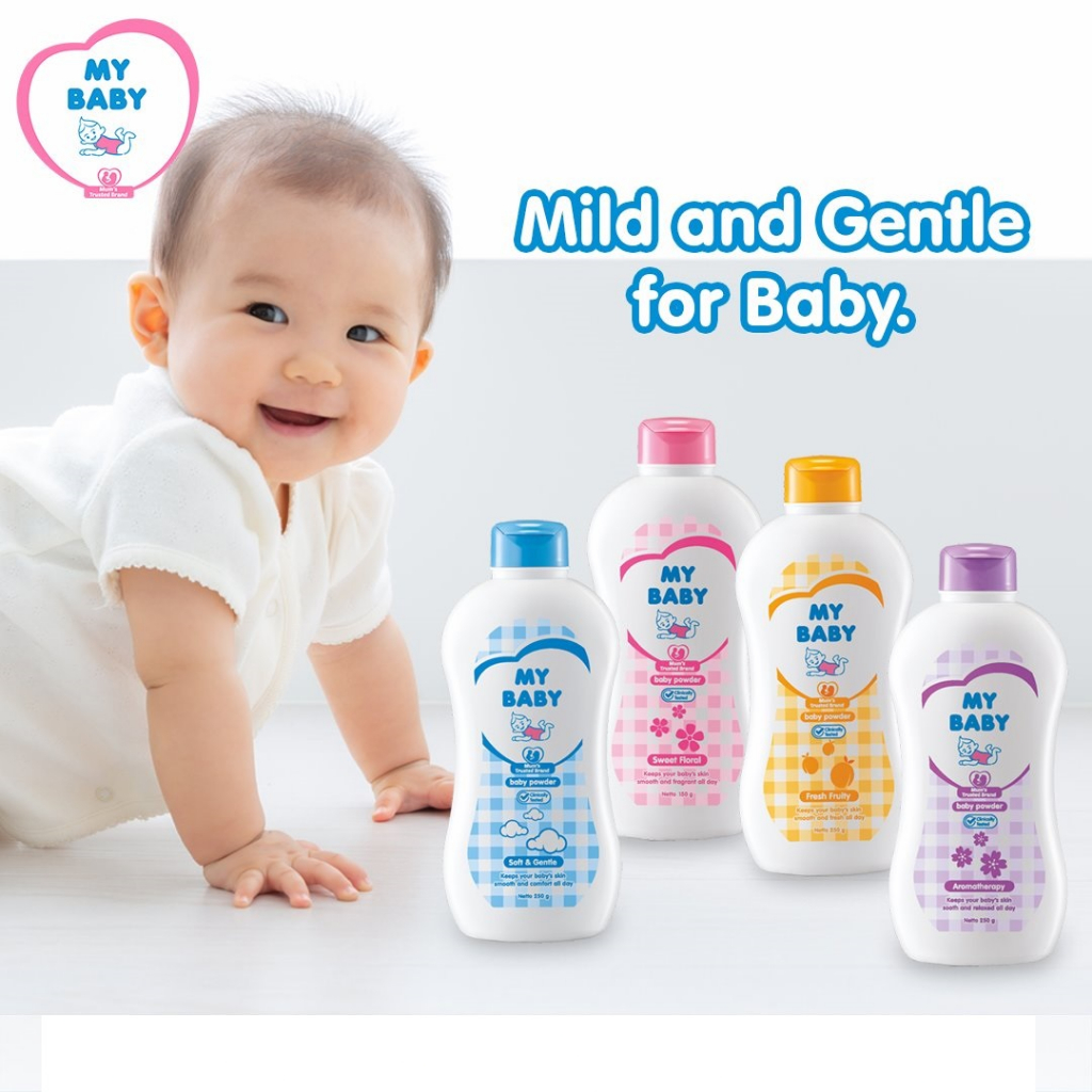 My Baby Mybaby Powder Fresh Fruity / Sweet Floral / Soft Gentle (50g / 125g / 438g) | Shopee ...