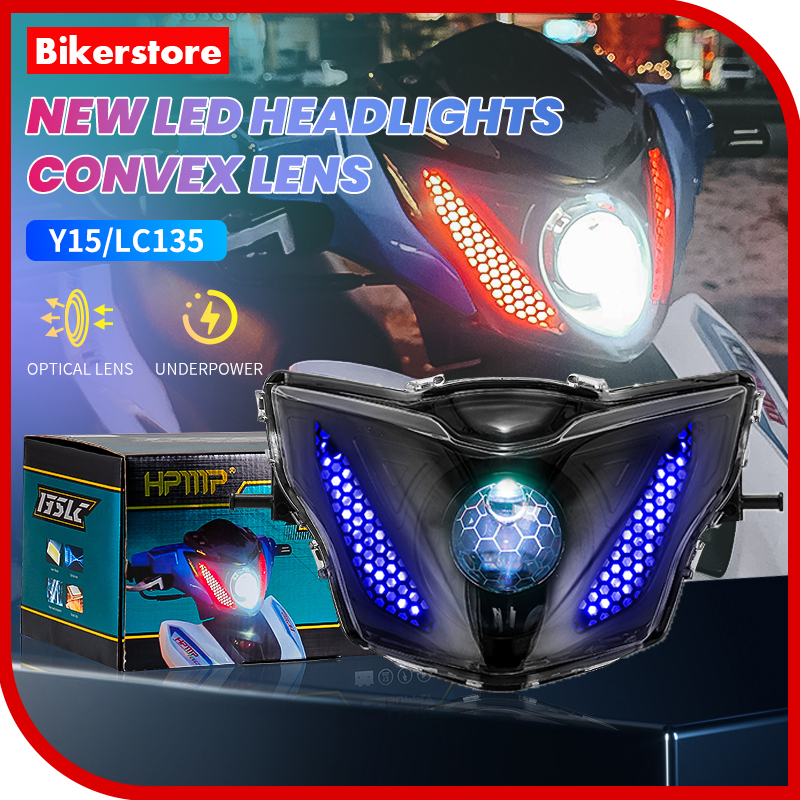 NEW HPMP LAMPU LC135 LED HEADLIGHT LC135 V2-V7 LED SUPER BRIGHT CONVEX LENS HEADLAMP | Shopee ...