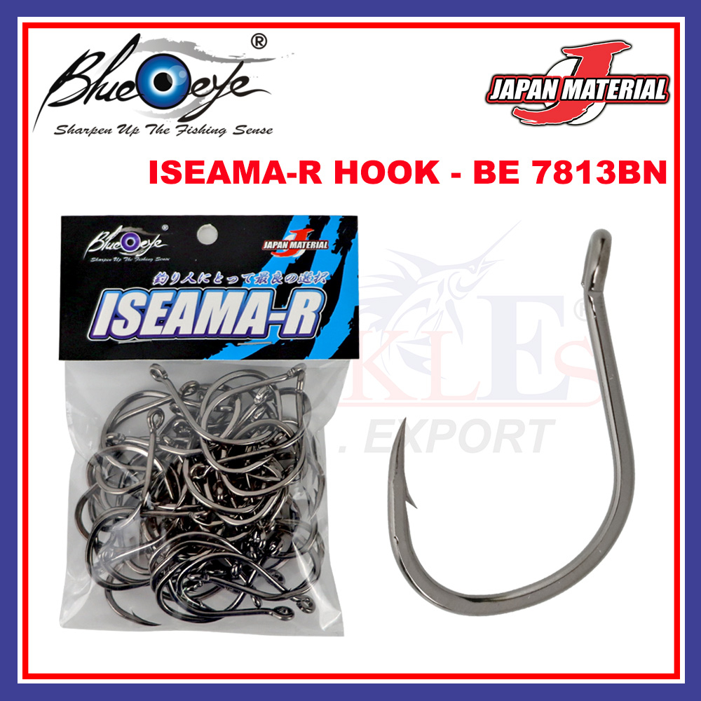 (50-100PCS) Blue Eye Iseama R Hook BE 7813BN Japan Material Sharp Matakail Pancing | Shopee Malaysia