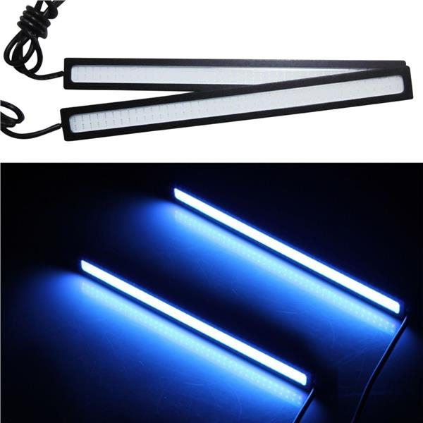Blue Super Bright Slim Rectangle LED Bar daylight DRL 17cm (1 Pair ...