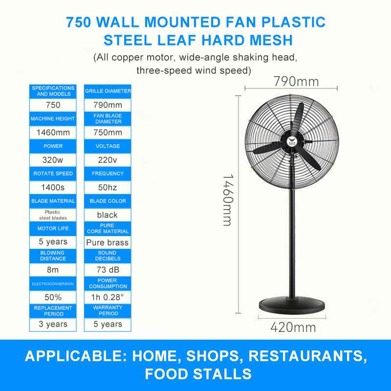 Kipas berdiri Stand fan Strong wind double head heavy duty kipas kipas ...