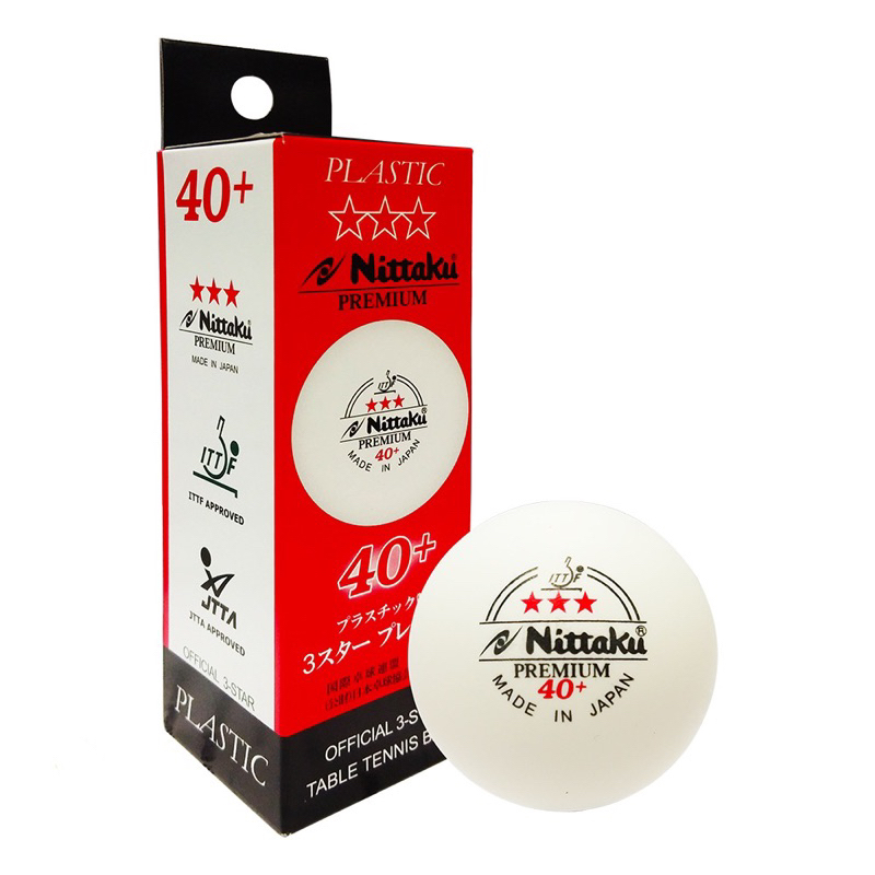 [100% Original] Nittaku Official 3-Stars Table Tennis Ball Premium 40+‼ ...