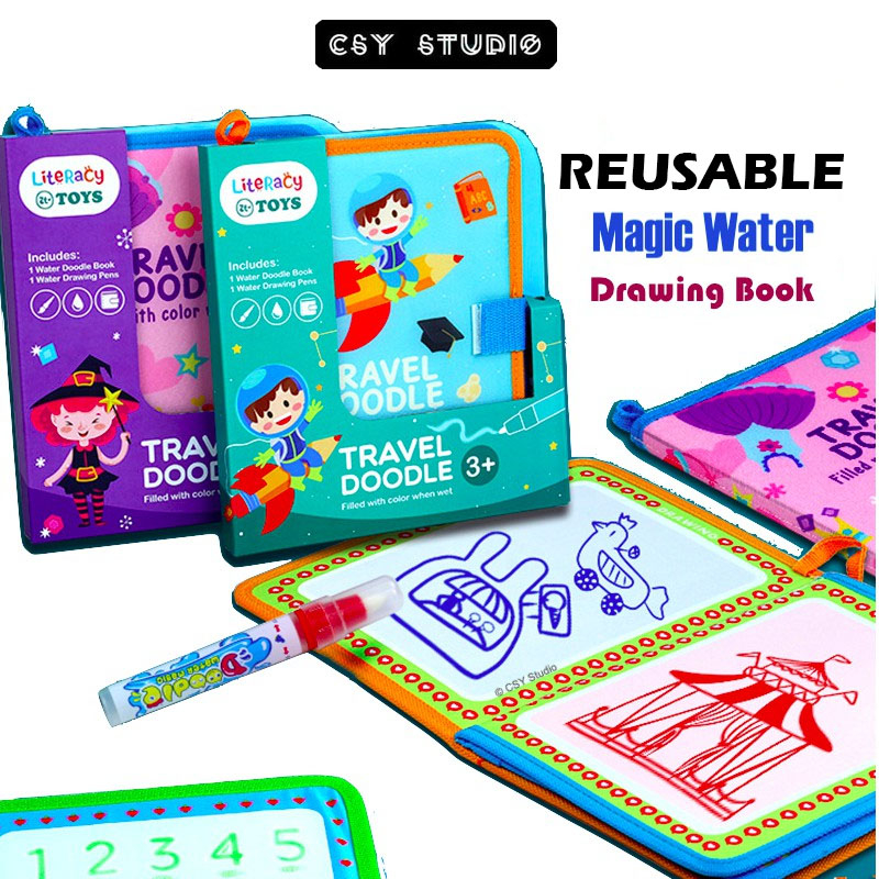 Reusable Premium Magic Water Book Magic Book Soft Drawing Book For Kids ...