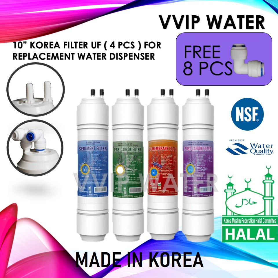 Korea UF Water Filter Halal U Type 10"/9"/8" Sediment/Pre-Carbon/UF ...