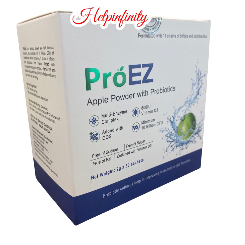 ProEZ Apple Powder with Probiotics Sachets 2g x 30s to Relieve ...