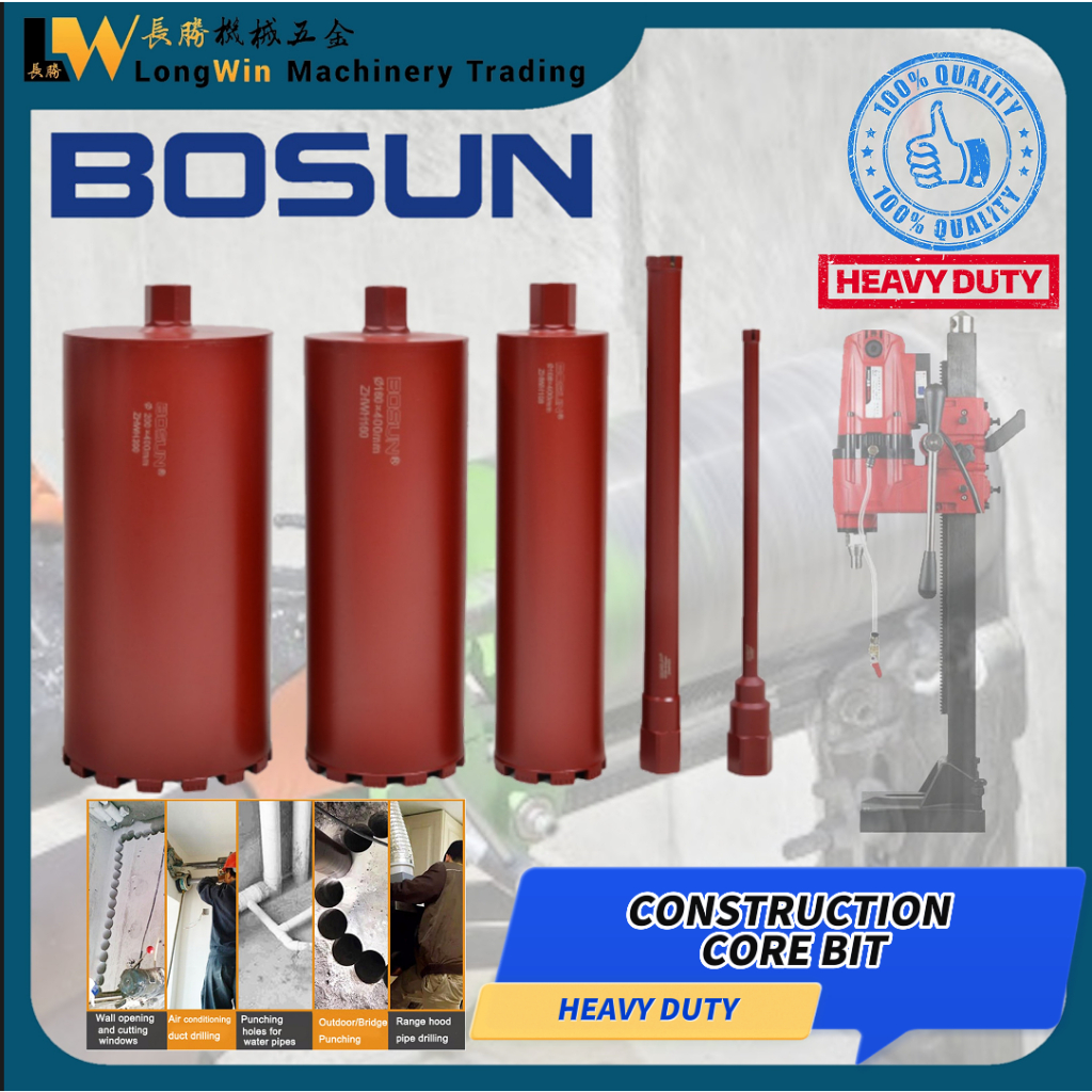 BOSUN Concrete Core Bits Stand Drill Coring Machine Bits For Coring ...