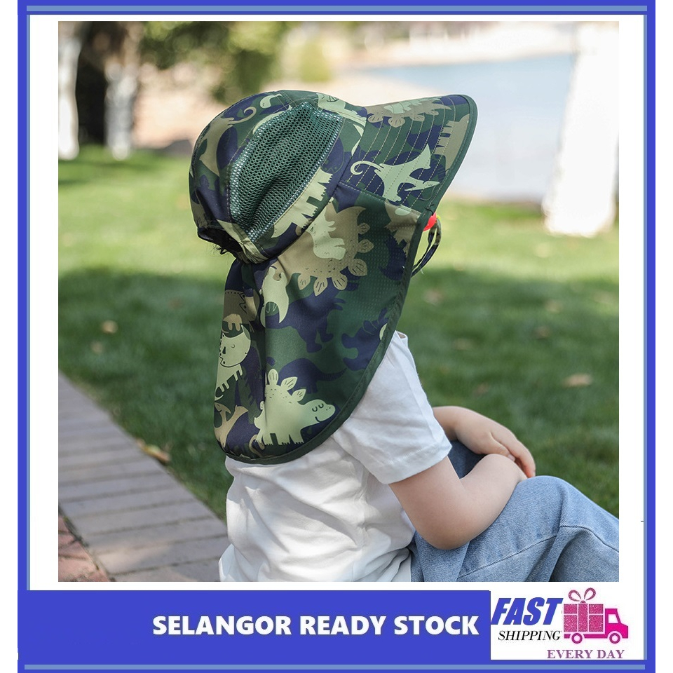 Stock Selangor Outdoor Kids (1-6y)Neck Ear Face Cover Wide Brim Anti-UV ...