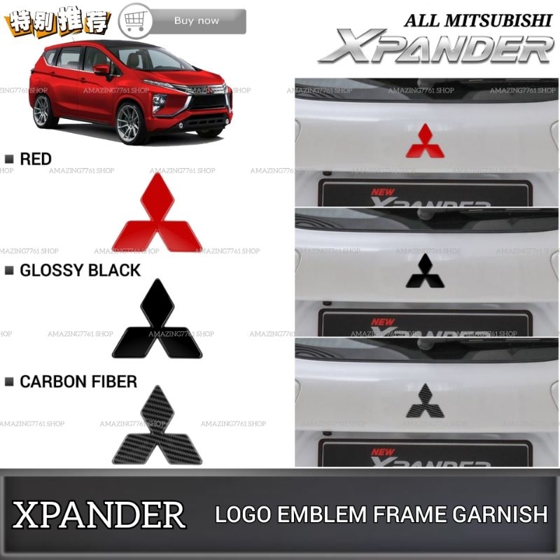 AMAZING MITSUBISHI XPANDER CAR FRONT REAR LOGO EMBLEM FRAME COVER PNP ...