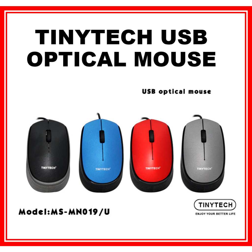 TINYTECH 019 USB OPTICAL MOUSE (MS-MN019/U) | Shopee Malaysia