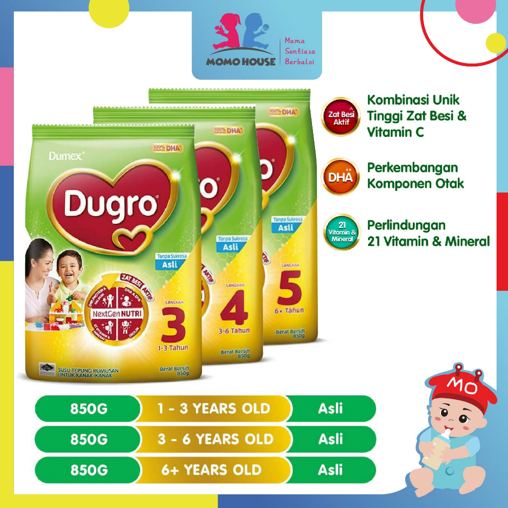 Dumex Dugro 3 Dugro 4 Dugro 5 Serbuk Susu Milk Powder Baby | Shopee ...