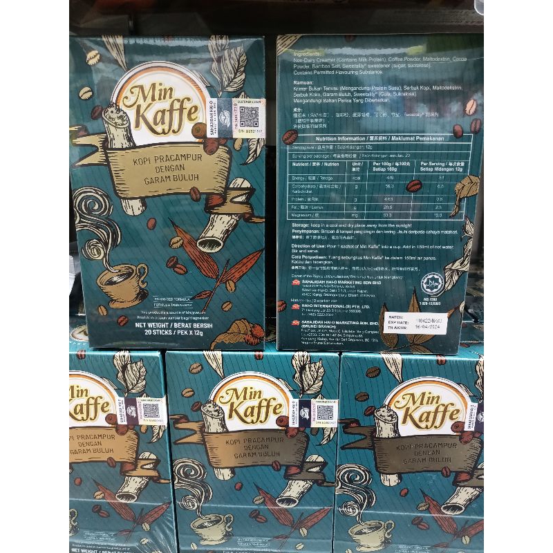 💯 ORIGINAL MIN KAFFE - KOPI PRACAMPUR DENGAN GARAM BULUH 20sachet ...