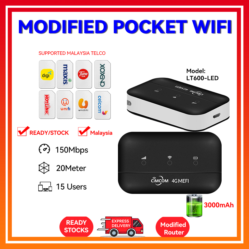 【CCMWifi】 4G/5G MODEM Router 4G LTE Pocket Wifi LT600 LED Siap Mod ...