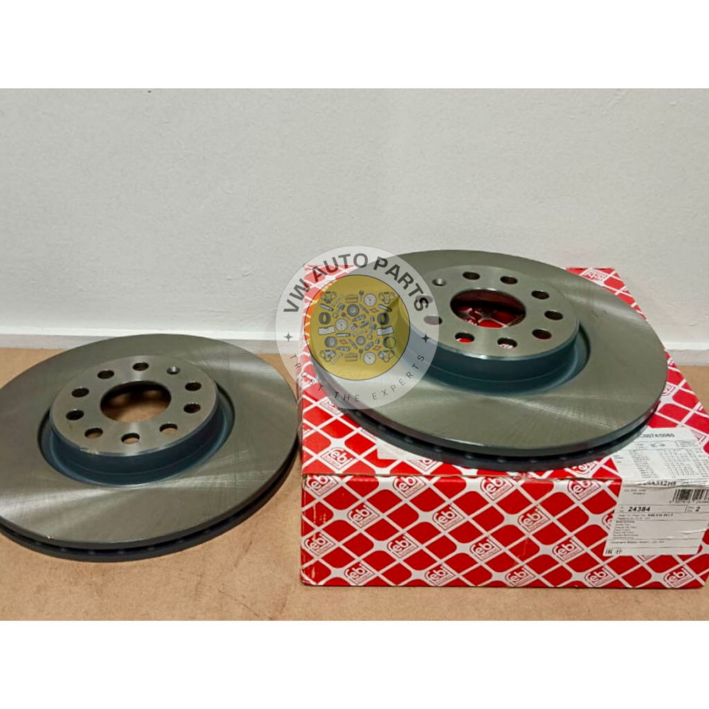 ( 100% FEBI GERMANY ) 5Q0615301F 1K0615301AA FRONT BRAKE DISC ROTOR ...