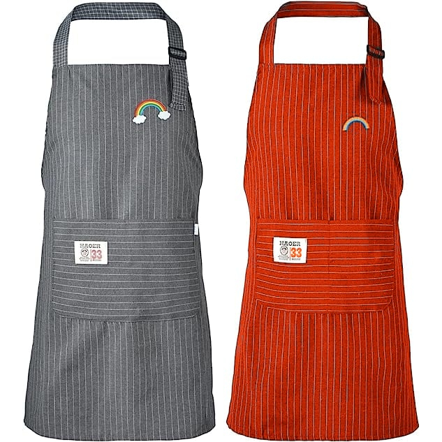 Stripe Kitchen Apron with Pocket | Apron Catering Chef Waiter Uniform ...