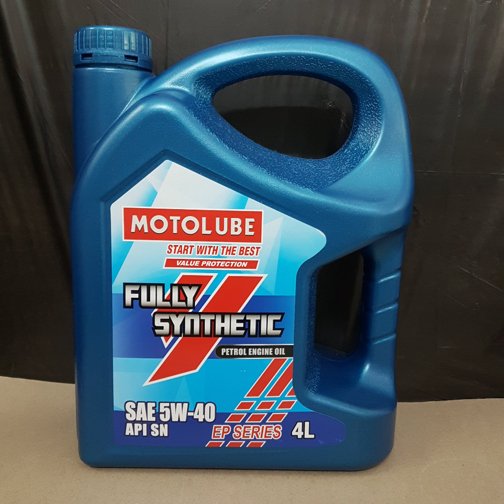 ORIGINAL MOTOLUBE Fully Synthetic Petrol Engine oil 5W40 SN 4L EP SERIES | Shopee Malaysia