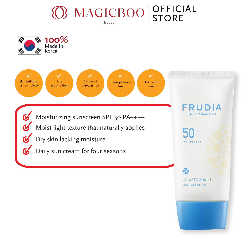 Magicboo Frudia Ultra UV Shield Sun Essence SPF50+ Moisturizing (50g ...