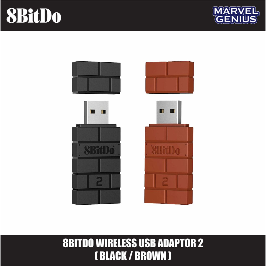 8Bitdo USB Wireless Bluetooth Adapter Ver 2 (Window PC/PS5 DUALSENSE ...