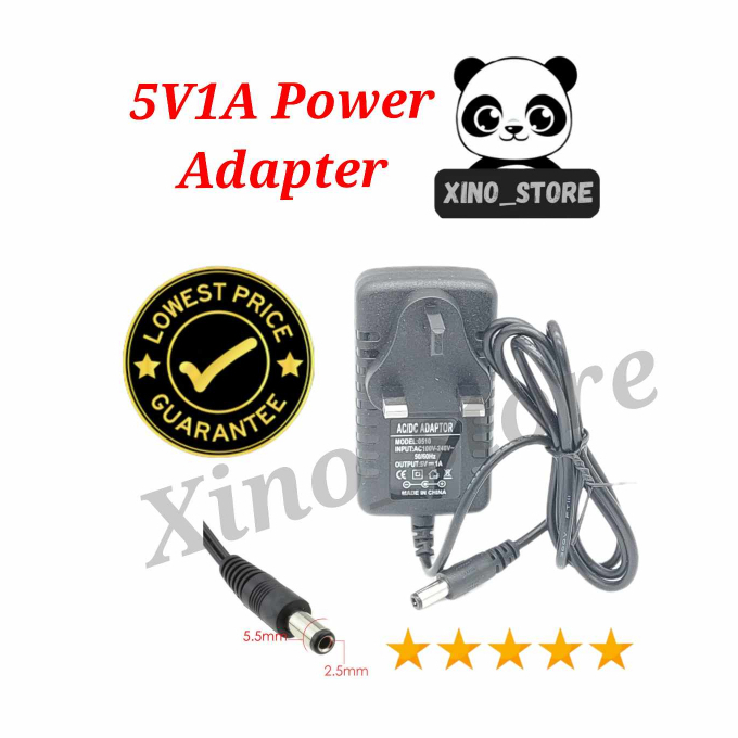 5v 1a AC to DC Power Supply Adapter 5v1a AC/DC ADAPTER SWITCHING POWER SUPPLY 5.5MM x 2.5MM ...