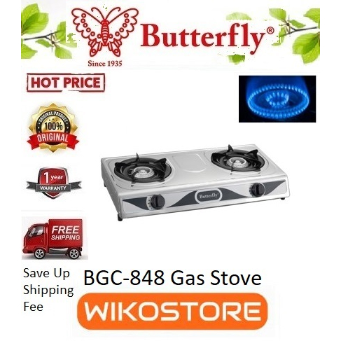 Hot Sales 🔥🔥🔥 [Wikostore] Butterfly BGC-848 Stainless Steel Double Gas ...