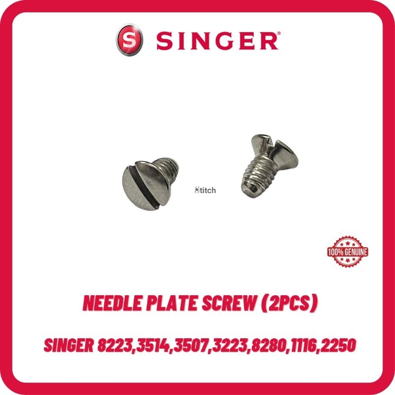 Needle plate Screw (2pcs) For SINGER 8280 portable sewing machine ...