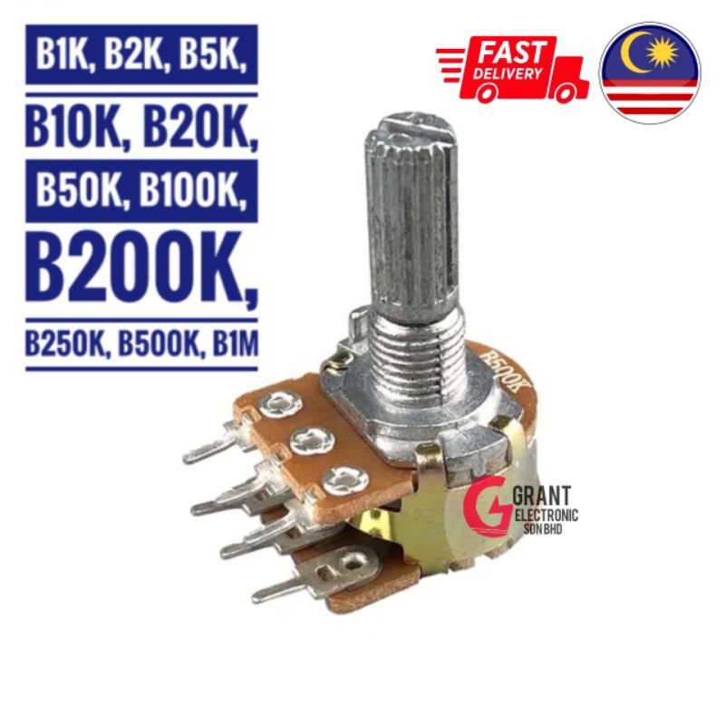 Double Layer 6pin Variable Resistor Potentiometer 1K 2K 5K 10K 20K 50K ...