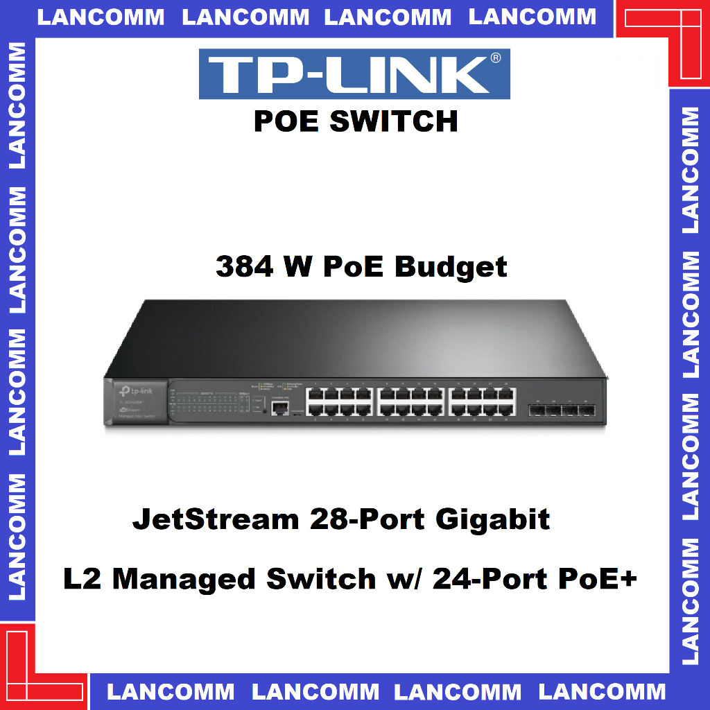 TP-LINK TL-SG3428MP JetStream 28-Port Gigabit L2 Managed Switch with 24-Port PoE+ | Shopee Malaysia