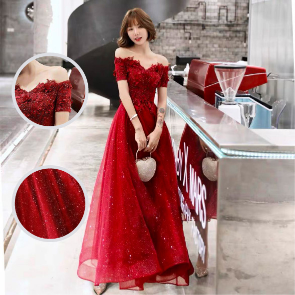 [ D026 ] Sexy Gorgeous Lace Wedding Dinner Birthday Party Dress Gown | Shopee Malaysia