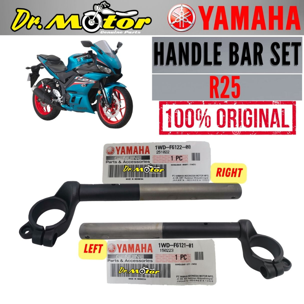 R25 YZF Handle Bar Set Left Right HandelBar Kiri Kanan Besi Tangan 1WD ...