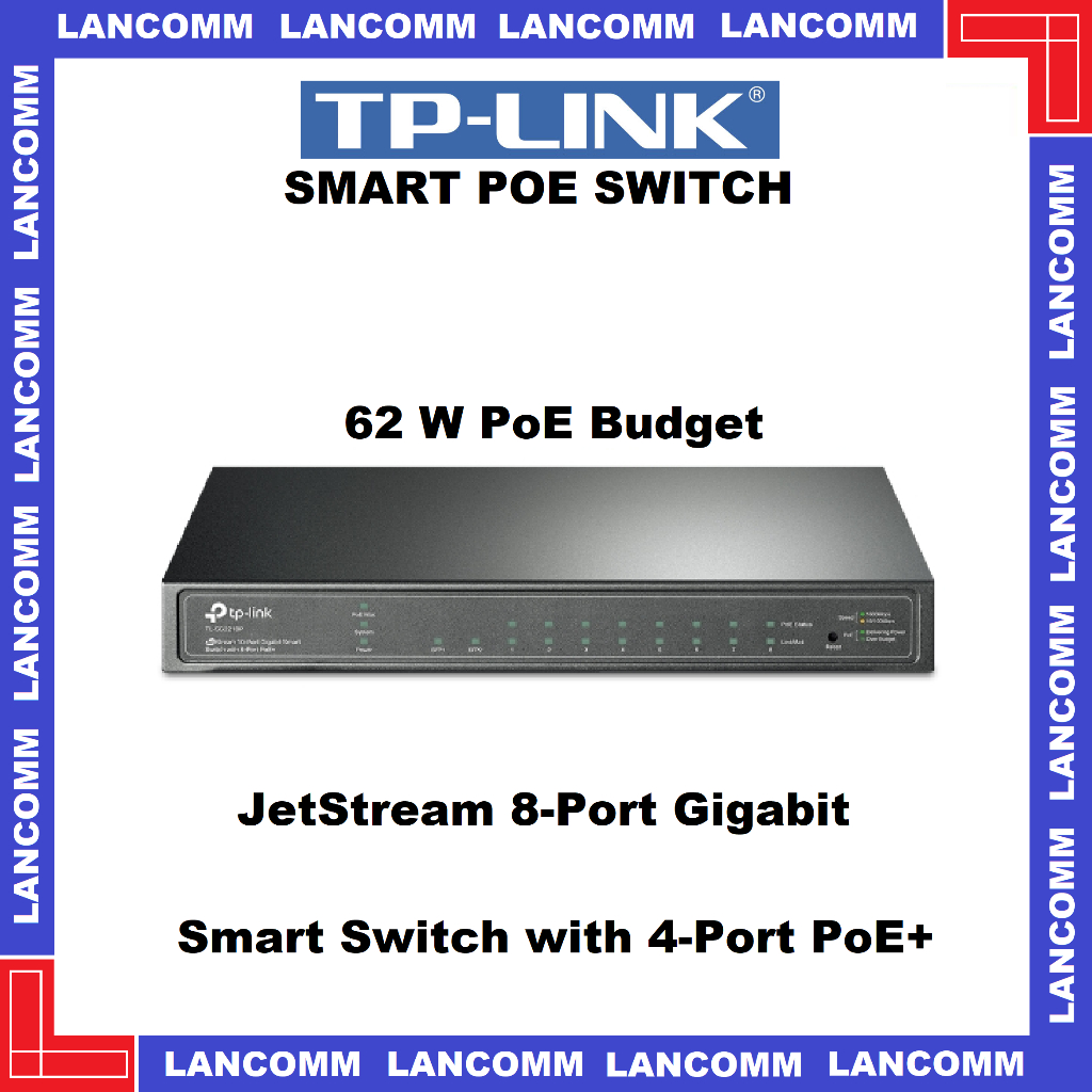 TP-LINK TL-SG2008P JetStream 8-Port Gigabit Smart Switch with 4-Port ...