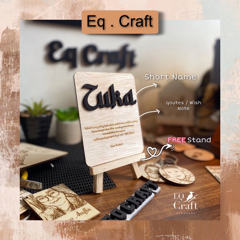 Custom Name Stand Hadiah Decor / engrave Custom Made Name Gift FREE ...