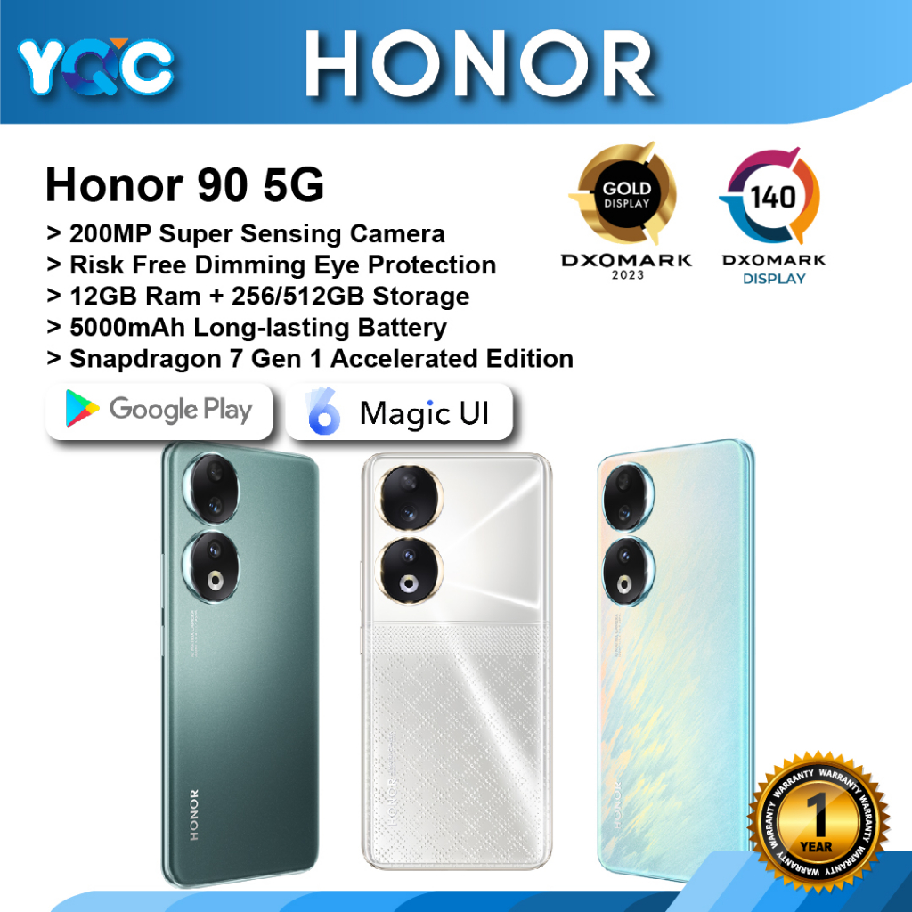 HONOR 90 5G Smartphone 19(12+7)GB+256/512GB | 200MP Camera | 3840Hz PWM ...