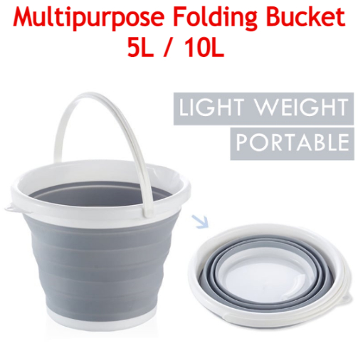 5L/10L Baldi Lipat / Multipurpose Foldable Bucket Portable Collapsible ...