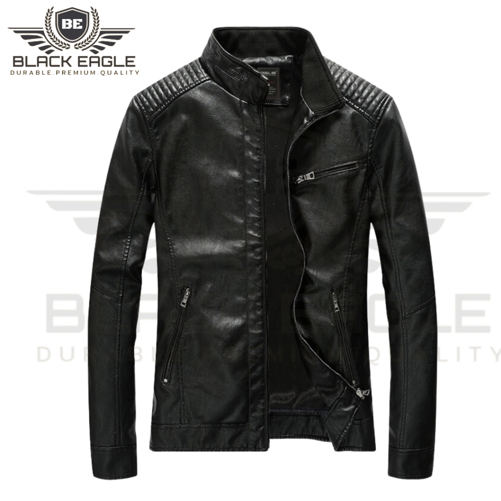 (Premium Quality) Man Leather Jacket , Motorcycle Jacket , Jaket Kulit ...