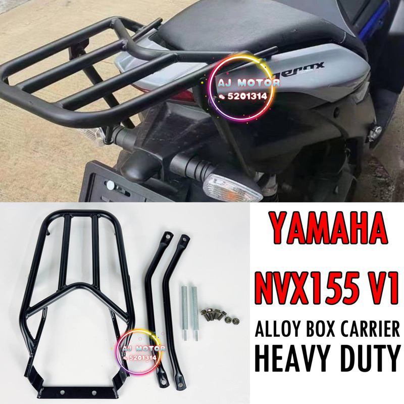 YAMAHA NVX155 NVX V1 V2 V3 ALLOY BOX CARRIER / MONORACK HEAVY DUTY ...