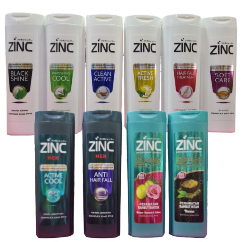 Sampo Zinc Botol Besar 340 ml Tersedia dalam 5 Varian Shampo Biru Ungu ...