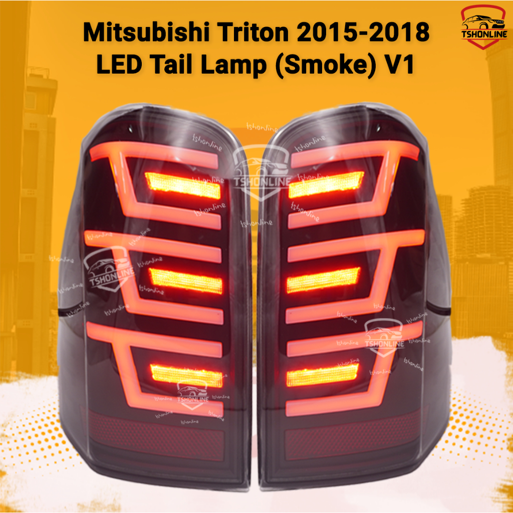 Mitsubishi Triton 2015-2018 LED Tail Lamp (Smoke) V1/ triton tail lamp ...