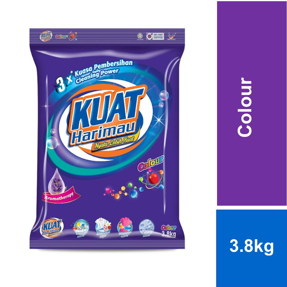 Kuat Harimau Detergent Powder Colour 3.8kg | Shopee Malaysia