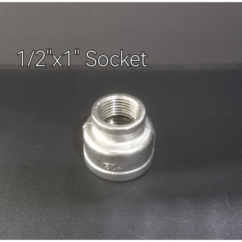1/2" 3/4" 1" BSPT Stainless Steel SUS304 Tee Elbow Socket Nipple Bush Cap Plug Union Lock Nut ...